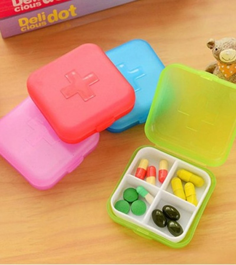 Reviews of 1Pcs 4 Compartment Lid Tablet Pill Box Holder/ Medicine And ...