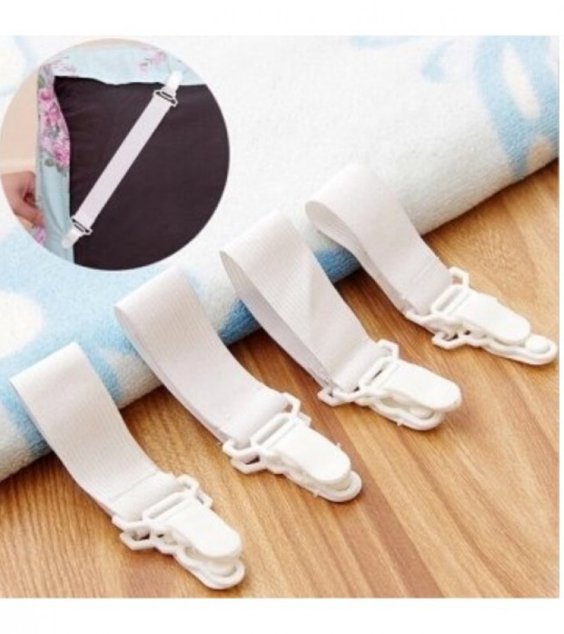 4Pcs Bed Sheet Clips Elastic Holder Mattress Cover Blankets Straps ...