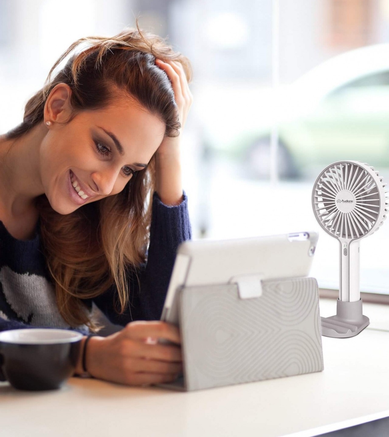 Audionic Airwave USB Rechargeable fan - With Base Mobile Stand - Sale ...