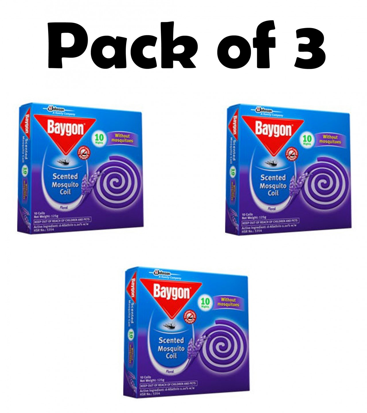 Baygon Mosquito Coil With Lavender Smell Pack of 3 - Sale price - Buy ...