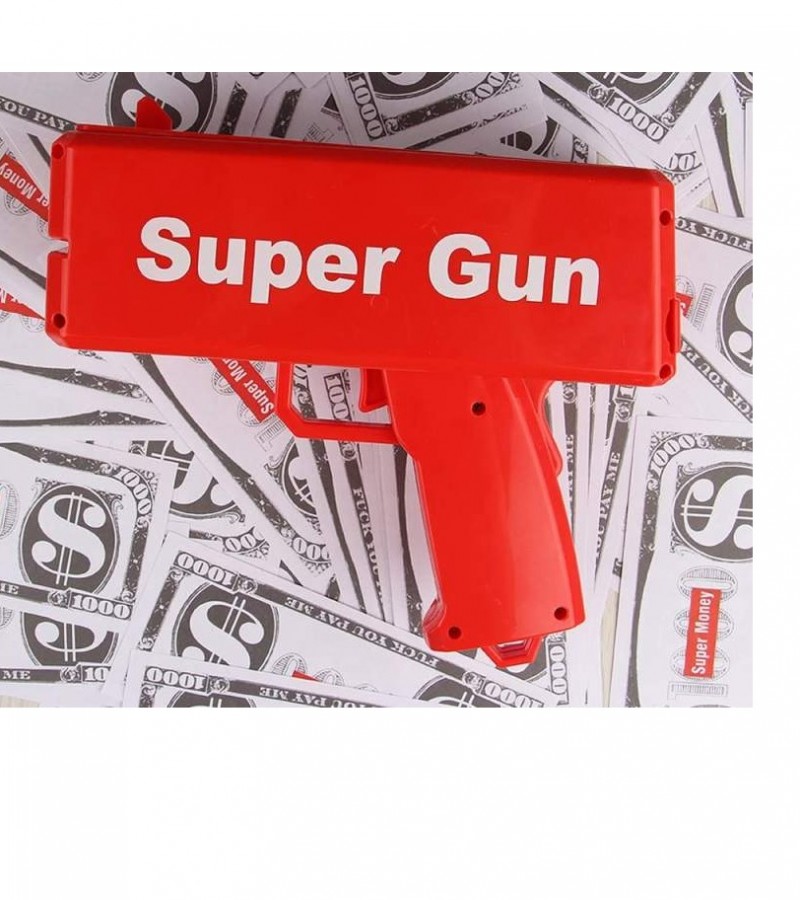 Cash Cannon Spray Money_Gun Money Rain Toy _Spit_ Banknotes_ Gun_ Red ...