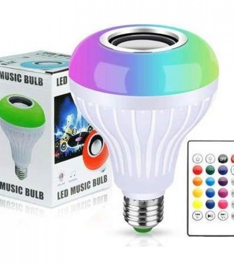 Bluetooth Speaker Bulb Smart LED RGB Remote Control Wireless Disco Audio Music Bluetooth LED Light Remote Control Light Bulb Sale price Buy online in Pakistan Farosh.pk