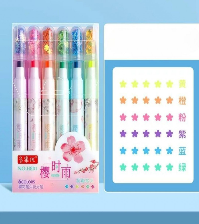 Contain 6 Neon Colored Pens, these Flower Stamps are Super attractive ...