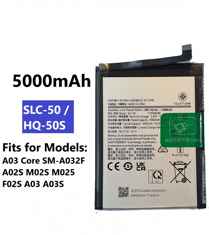 HQ-50S / SLC-50 Battery For Samsung Galaxy A03 Core SM-A032F A02S M02S ...