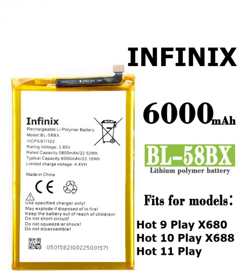 Reviews of Infinix Hot 10 Play (X688) Battery Replacement BL-58BX ...