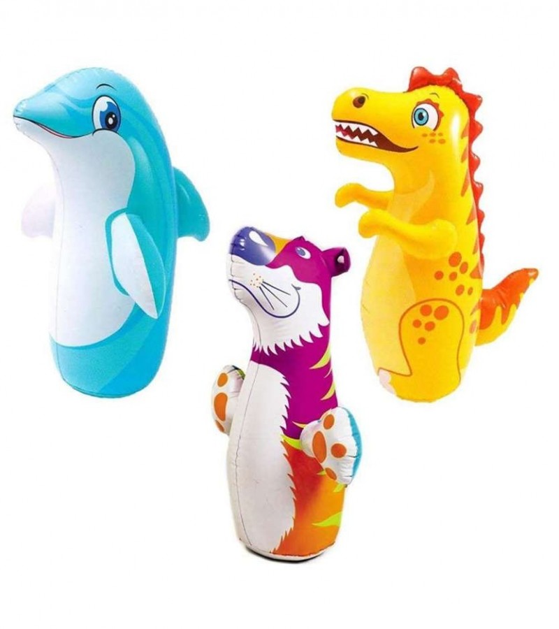 Intex 3-D Bop Bag Inflatable Punching Boxing Bop Bag Blow Up Inflatable ...