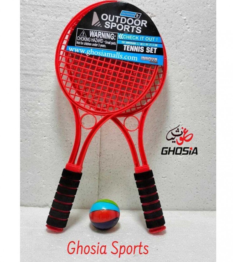 Junior Sports Plastic Tennis Rackets Foam Grip With Colorful Ball ...
