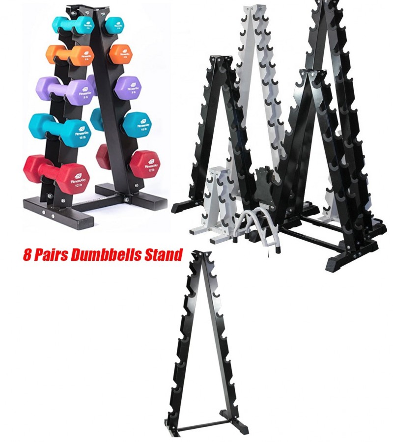 A-Frame Dumbbell Rack 8 pairs Dumbell rack - Black - Sale price - Buy ...