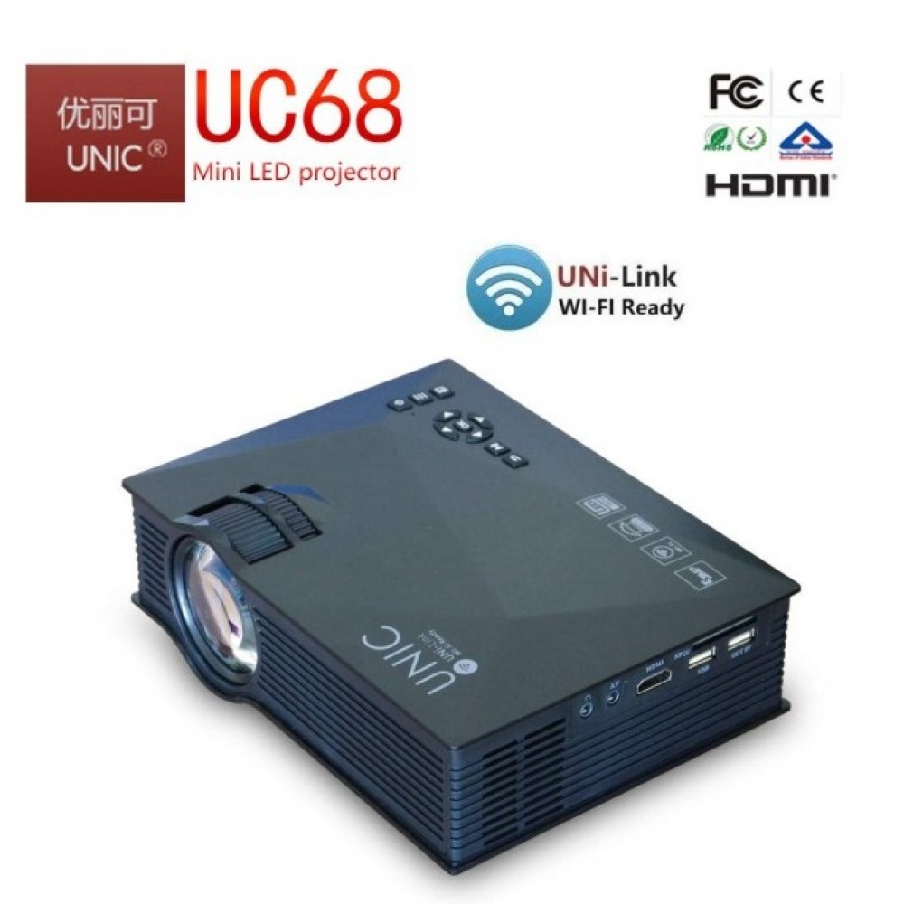 UNIC Mini Projector UC68 WiFi 1800 Lumens - Sale price - Buy online in ...