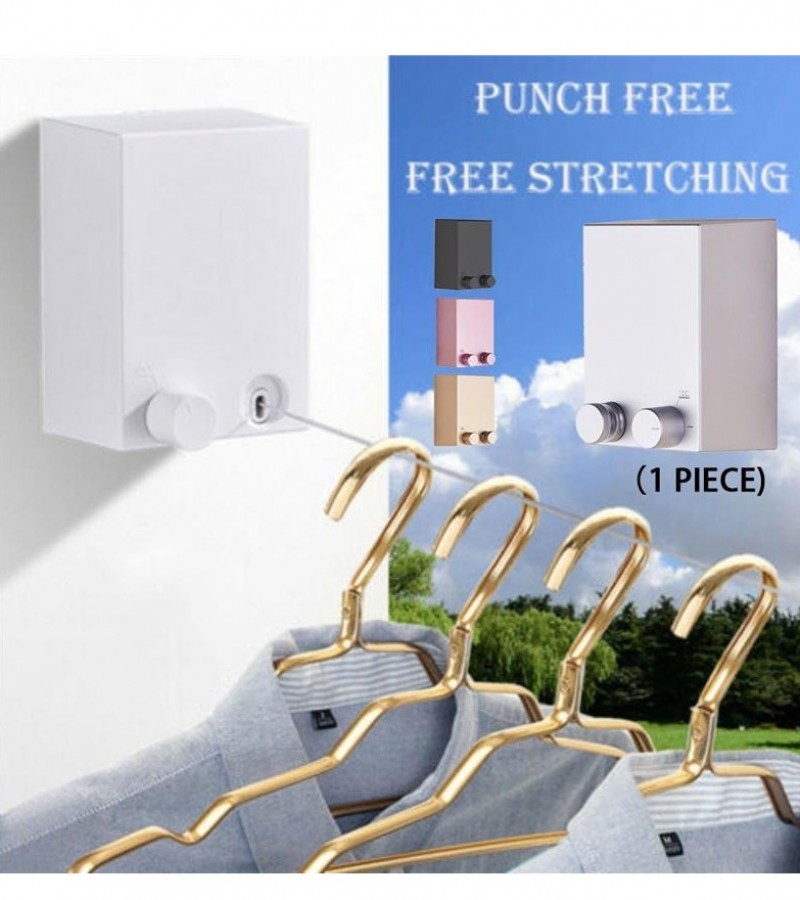 Wall Mounted Drying String Retractable Clothesline Heavy Duty Rope 4.2M ...